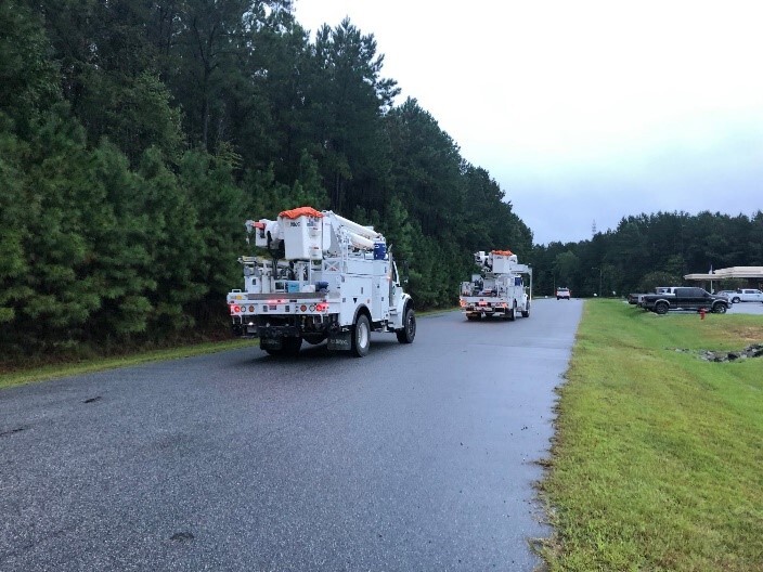 Blue Ridge Energy Line Technicians Helping Restore Power in Alabama